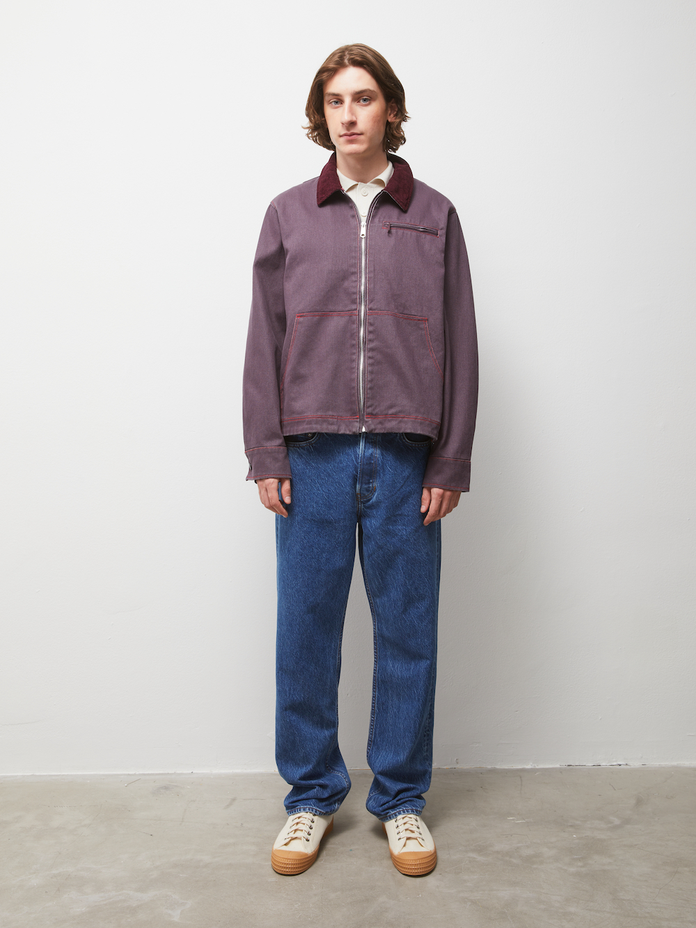 Carter Denim Aubergine 1 – L'Habilleur Paris